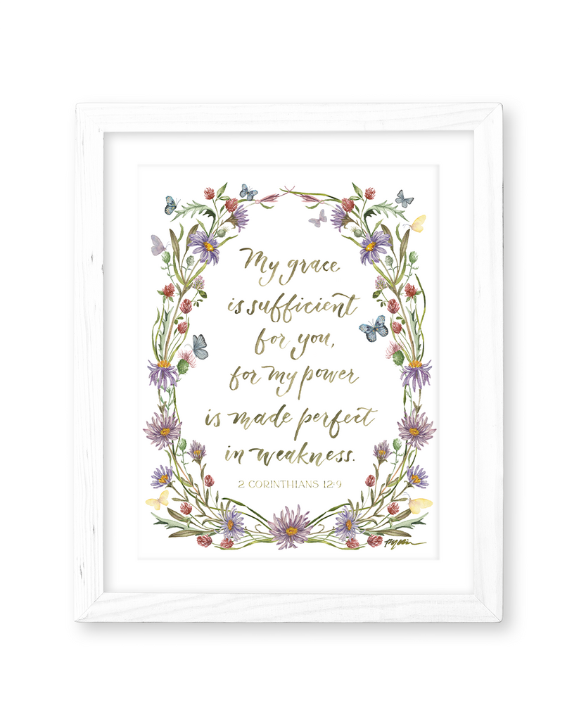 2 Corinthians 12:9 | My Grace Is Sufficient Print | GraceLaced