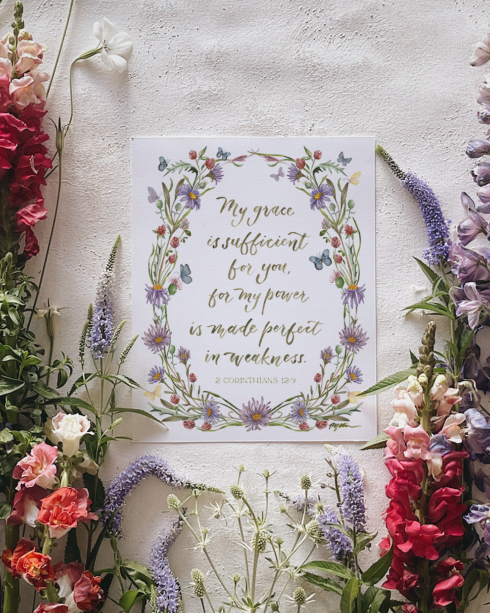 2 Corinthians 12:9 | My Grace Is Sufficient Print | GraceLaced