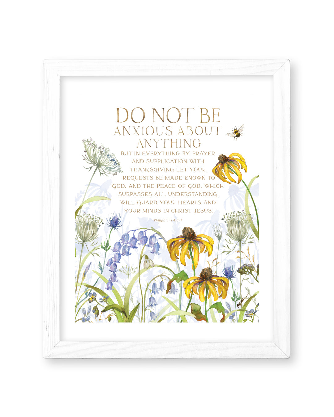 Philippians 4:6-7 | Do Not Be Anxious Wildflower Print | GraceLaced
