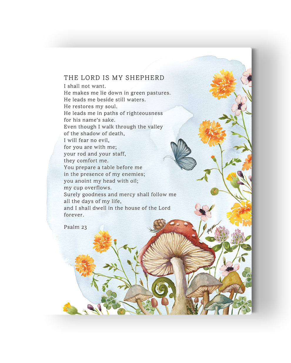 Psalm 23 | The Lord Is My Shepherd Canvas (Whimsical) | Christian Art ...