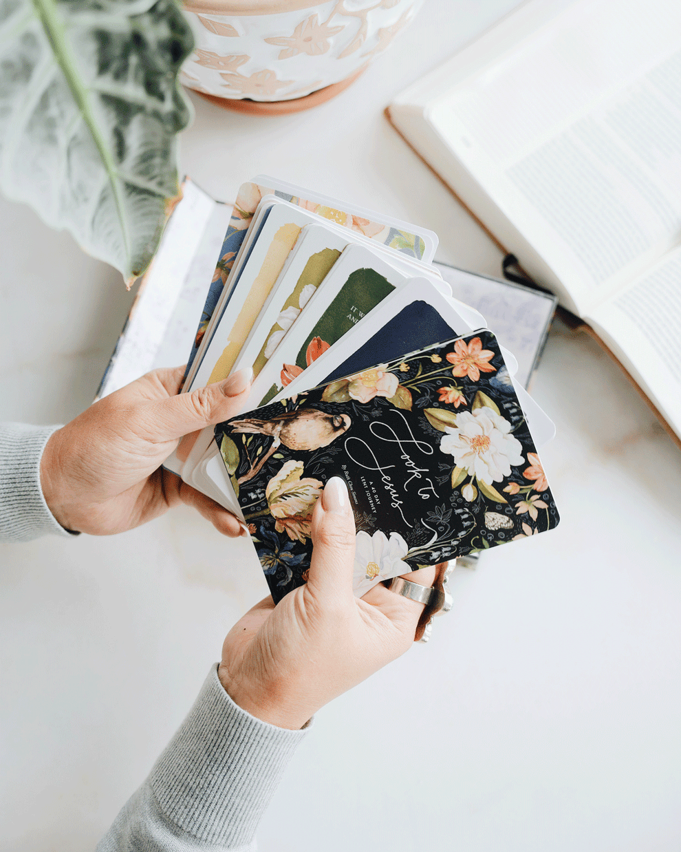 Look to Jesus 40-Day Lenten Devotional - Daily Lent Cards - GraceLaced