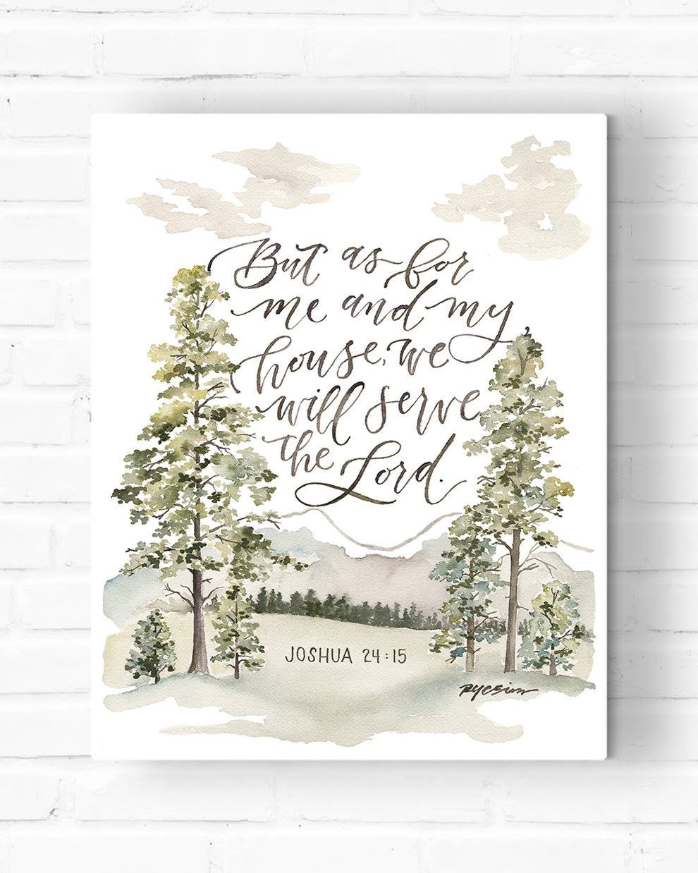 As For Me and My House Canvas – GraceLaced