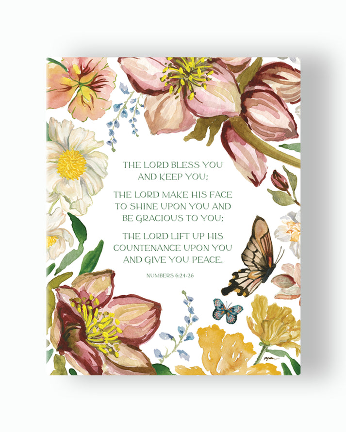 Numbers 6:24-26 | Benediction Canvas (Floral) – GraceLaced