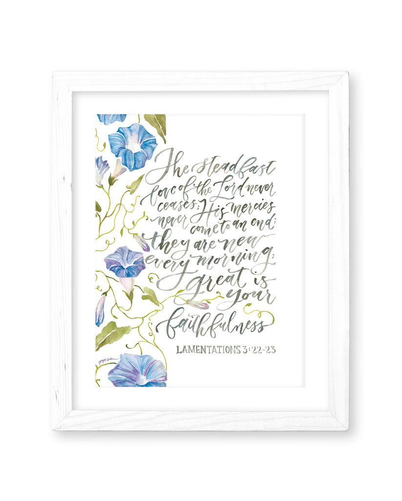 Lamentations 3:22-23 | Great Is Your Faithfulness Print – GraceLaced